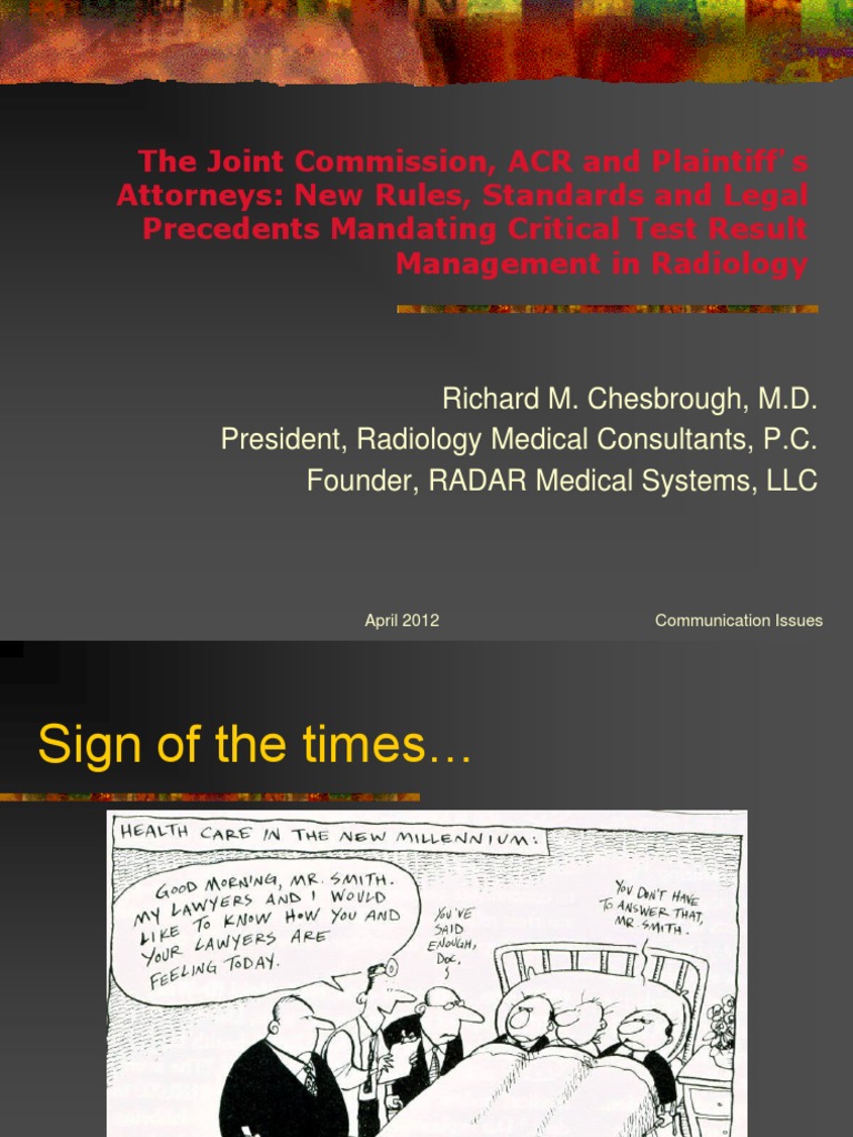 Critical Test Result Management in Radiology | PDF | Radiology | Joint ...