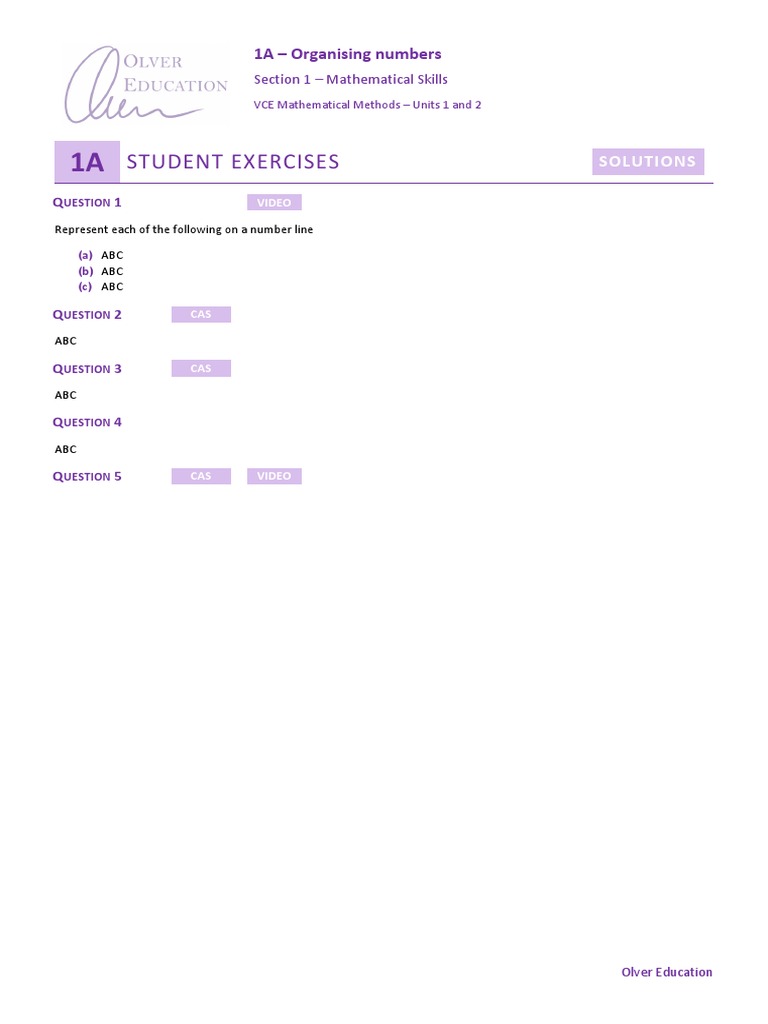 AA - Template - Student Exercises | PDF