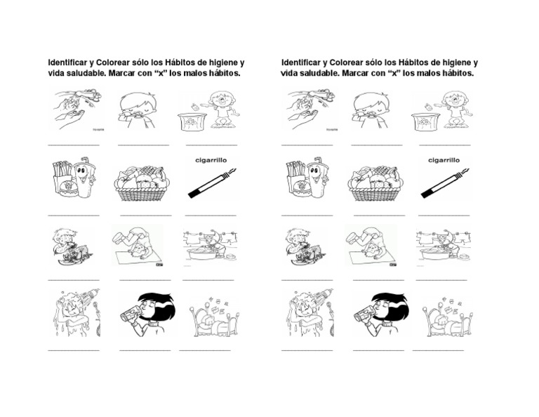 Guia Hábitos de Higiene y Vida Saludable 1° Basico | PDF