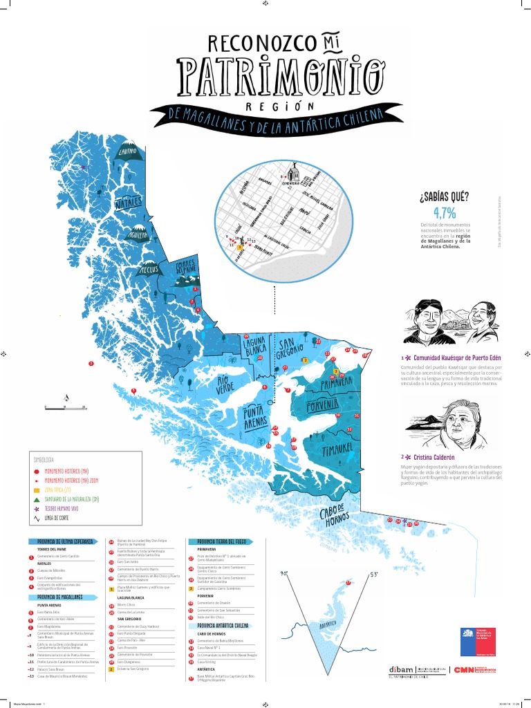 Mapa Magallanes | PDF | Patrimonio cultural | Chile