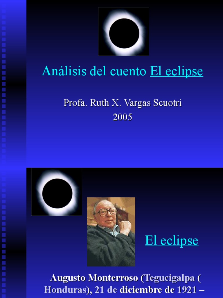 Análisis del cuento "El eclipse" | PDF | Libros para adolescentes ...