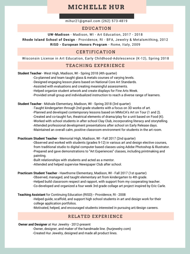 June Resume Without Address | PDF | University Of Wisconsin–Madison ...