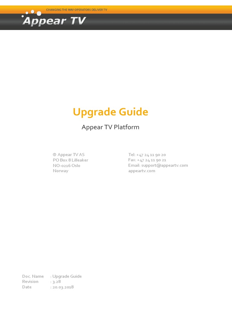An Accurate Guide to Upgrading Software on Appear TV Platforms Using ...