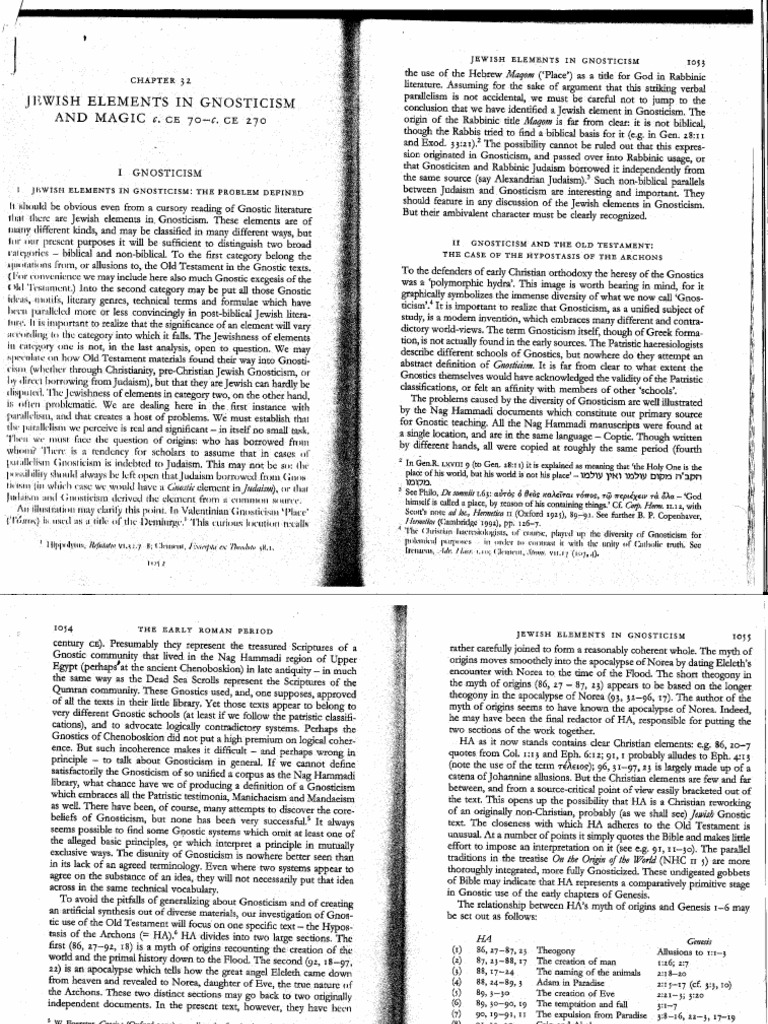 Jewish Elements in Gnosticism and Magic PDF | PDF