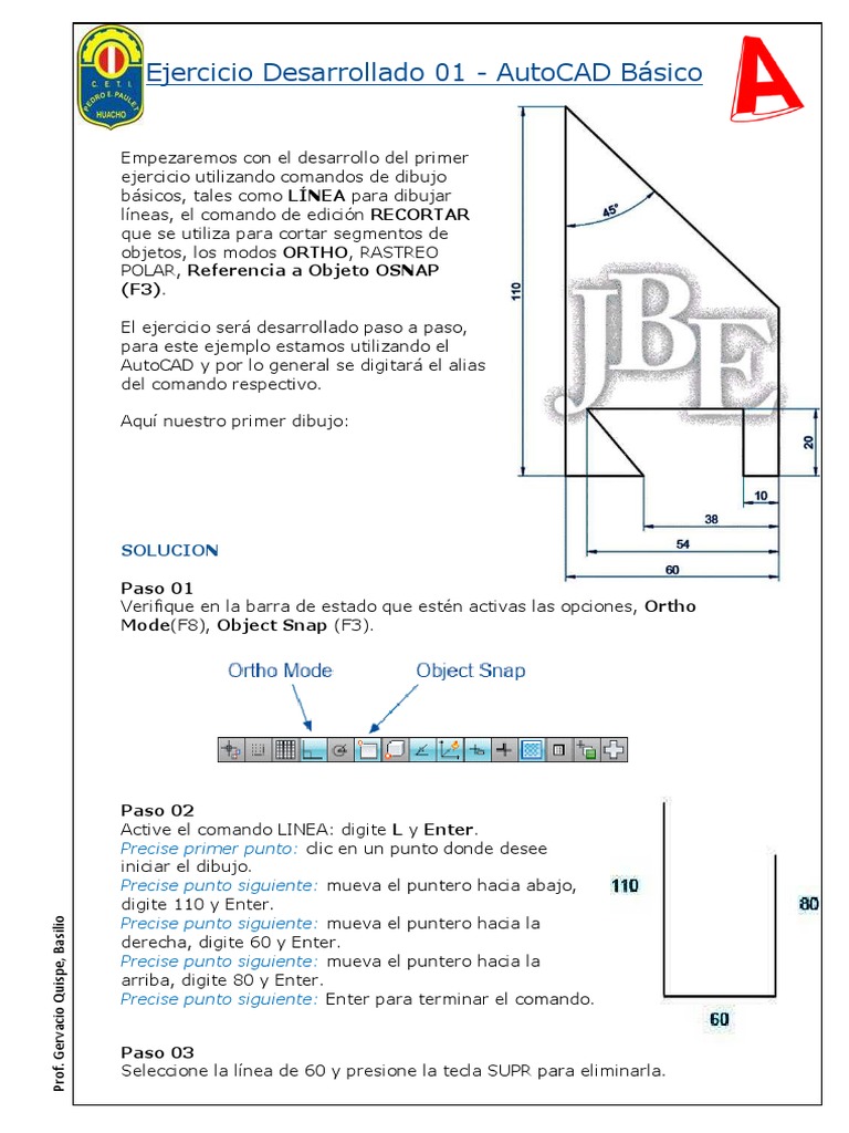 Actividad Autocad Practica 1 | PDF | Point and Click | Puntero ...