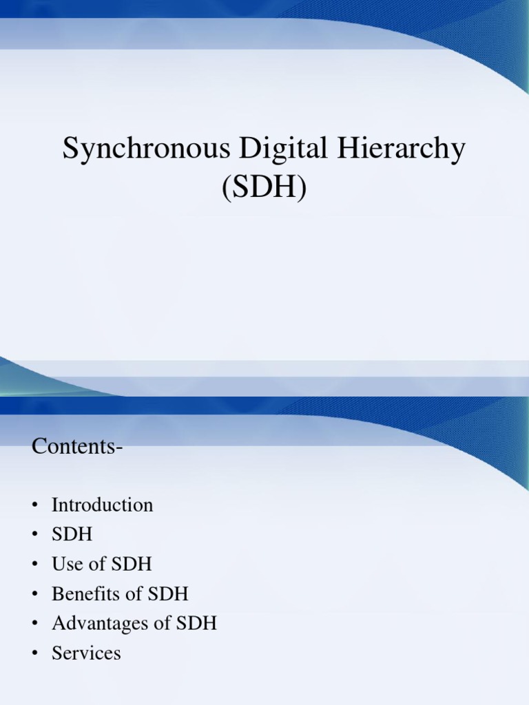Synchronous Digital Hierarchy (SDH) | PDF | Network Topology | Telecommunications Engineering