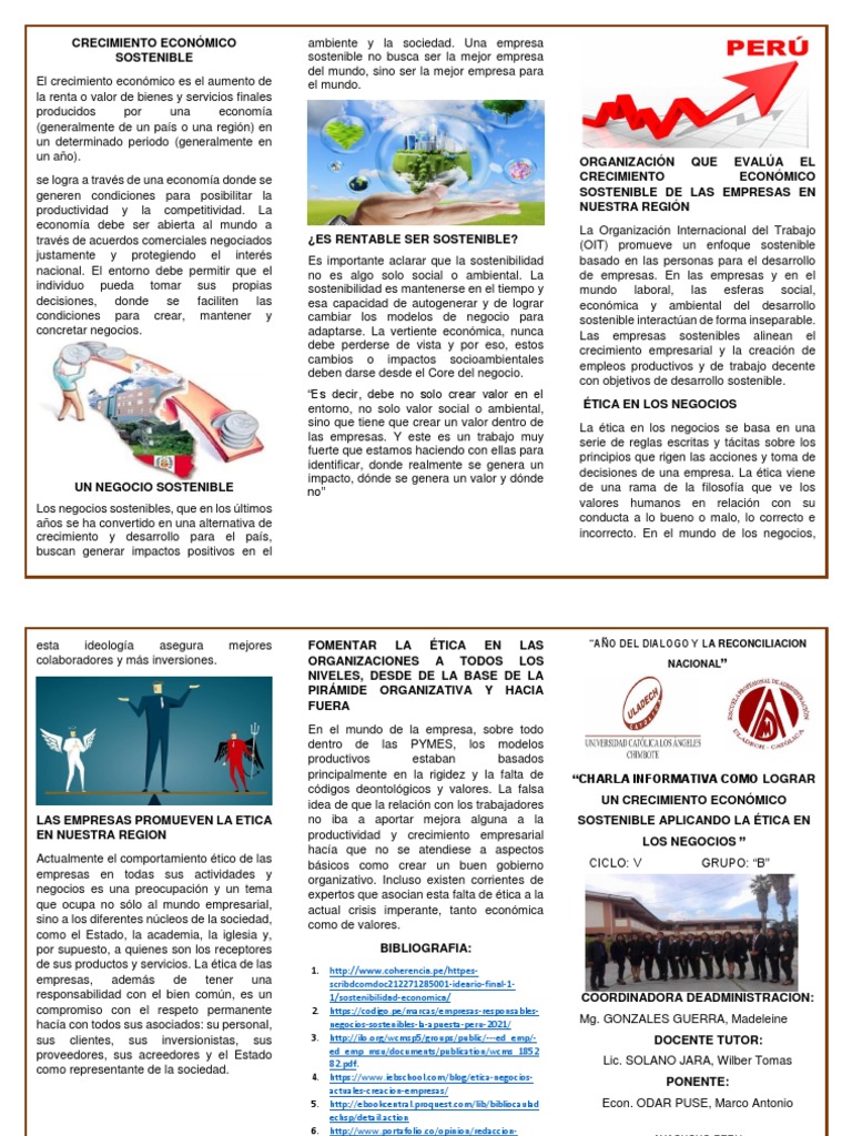 Triptico Rs V | Descargar gratis PDF | Sustentabilidad | Crecimiento económico