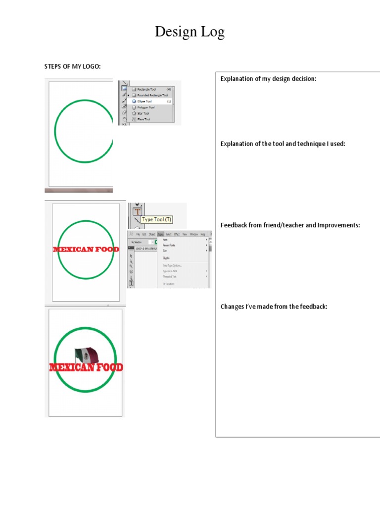 Design Log: Steps of My Logo: Explanation of My Design Decision | PDF