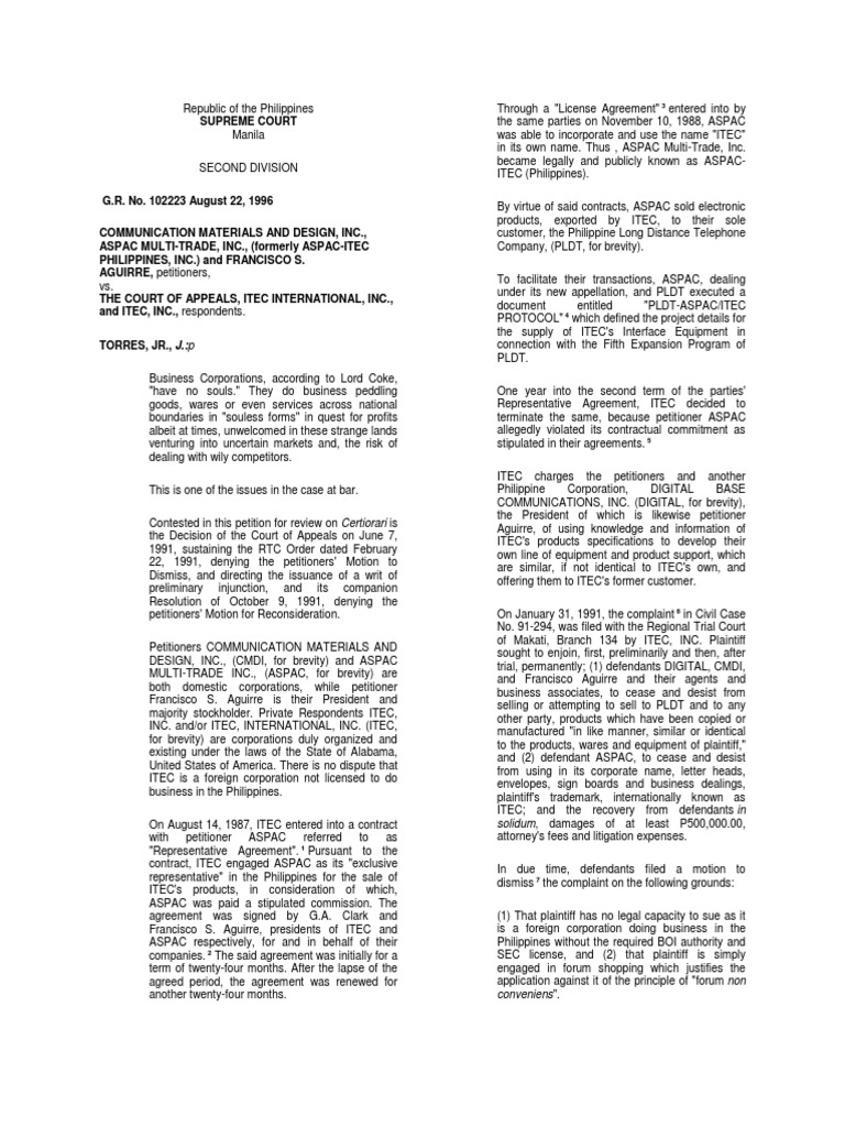 Communication Material v. CA | PDF | Estoppel | Lawsuit