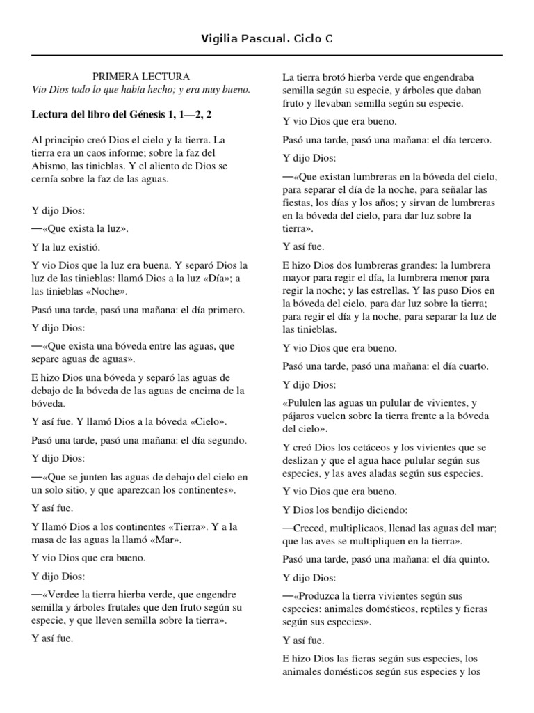 Vigilia Pascual Lecturas | PDF | Abrahán | Creencia religiosa y doctrina