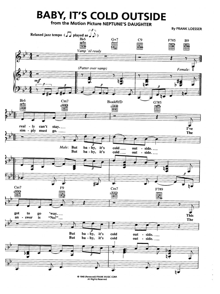 Baby Its Cold Outside PDF | PDF