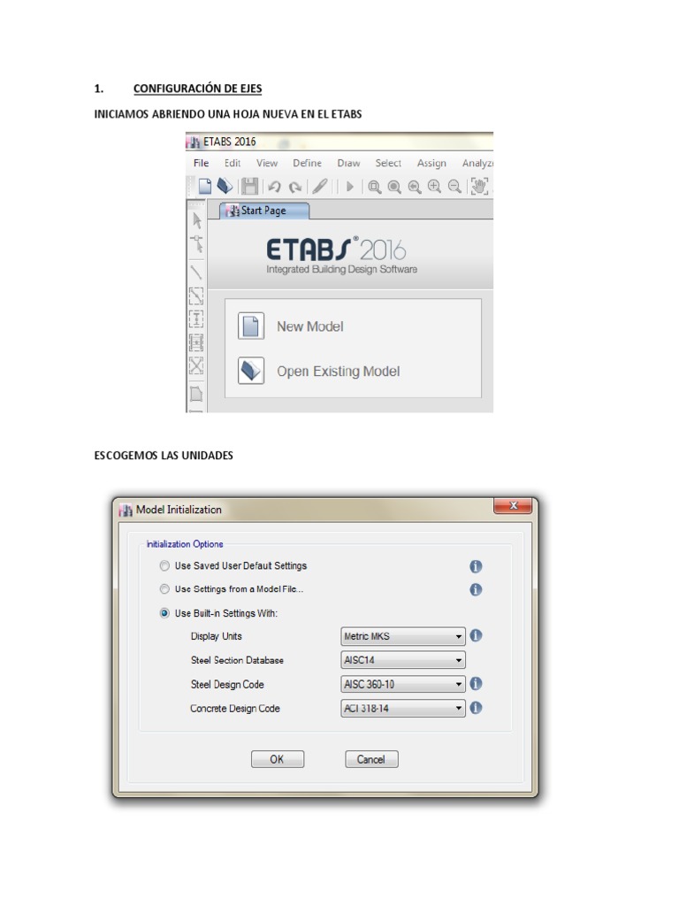 Configuración y Modelado en ETABS | PDF