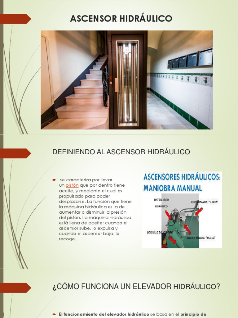 Ascensor Hidráulico | PDF | Ascensor | Bomba