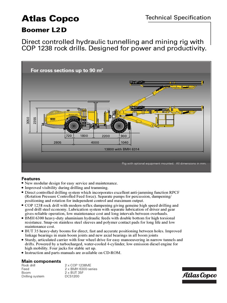 Especificaciones Boomer l2d | PDF | Drilling Rig | Transmission (Mechanics)