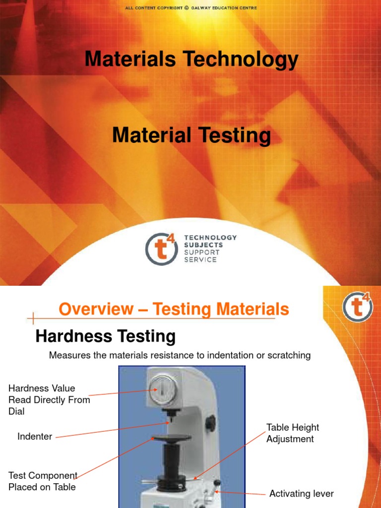 Material Testing Techniques Overview | PDF | Hardness | Materials Science