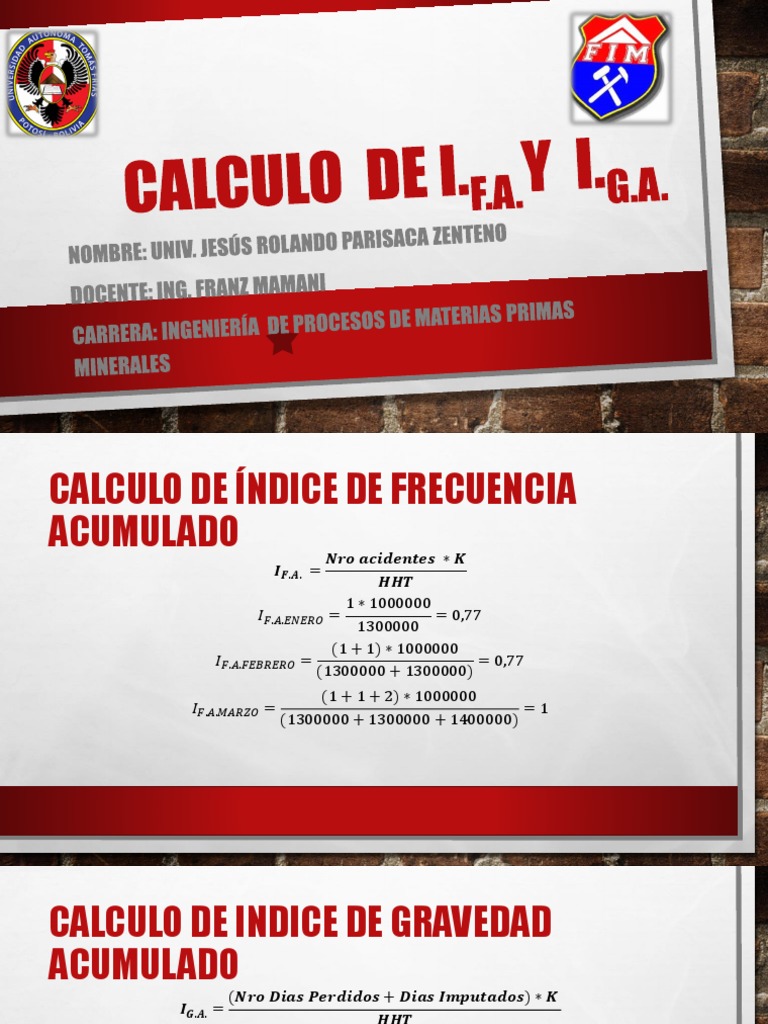 Calculo de Indice de Frecuencia Acumulado Iga | PDF | Macromoléculas ...