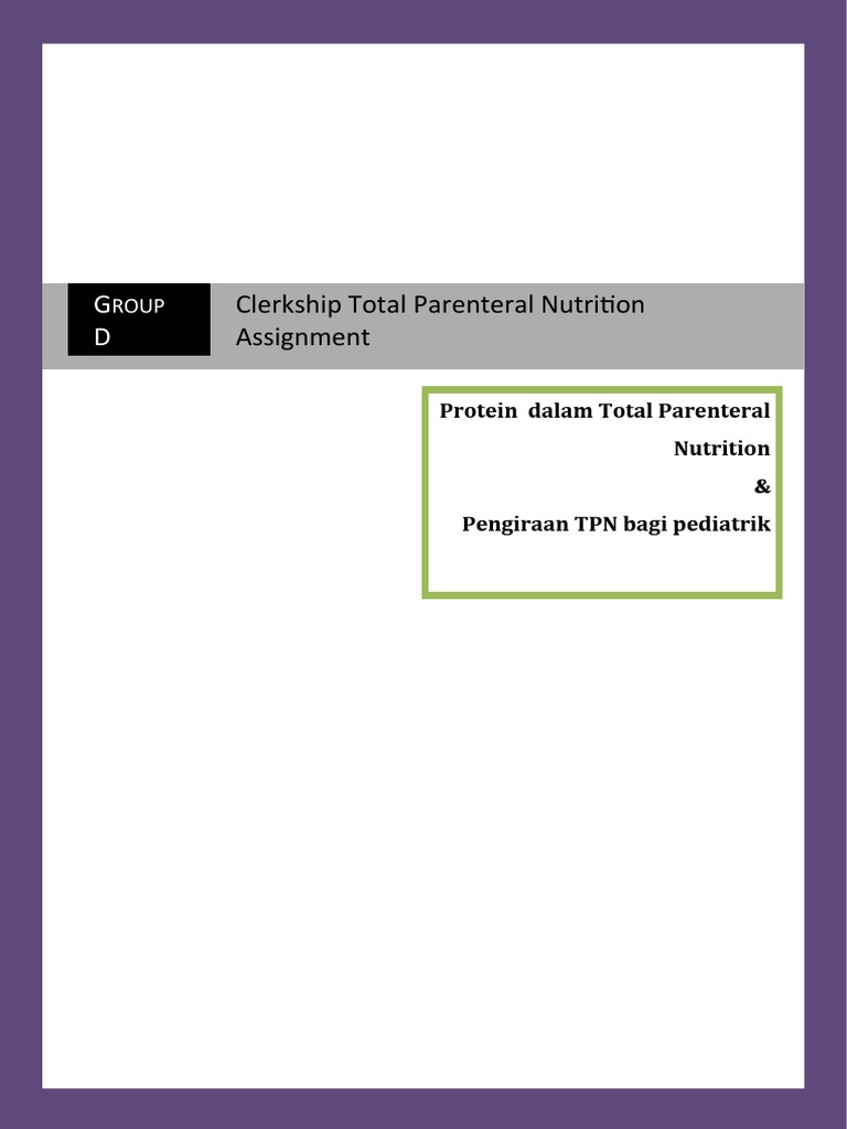 TPN Reports for Pediatric Nutrition | PDF