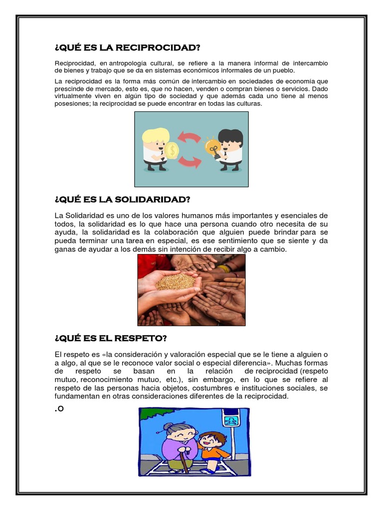 Qué Es La Reciprocidad | PDF