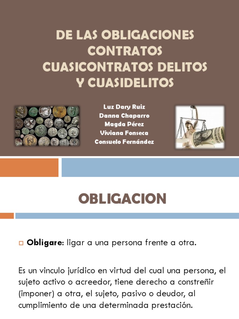 De Las Obligaciones Contratos Cuasicontratos Delitos y Cuasidelitos-1 ...