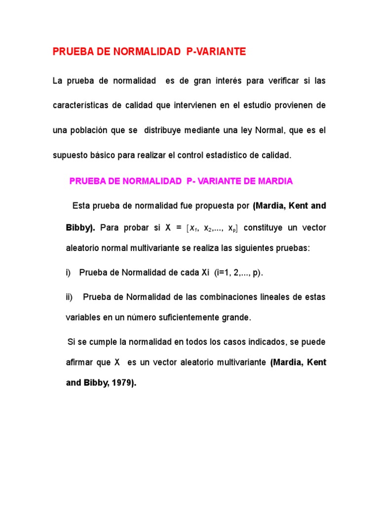 Prueba de Normalidad | PDF | Correlación y dependencia | Hipótesis