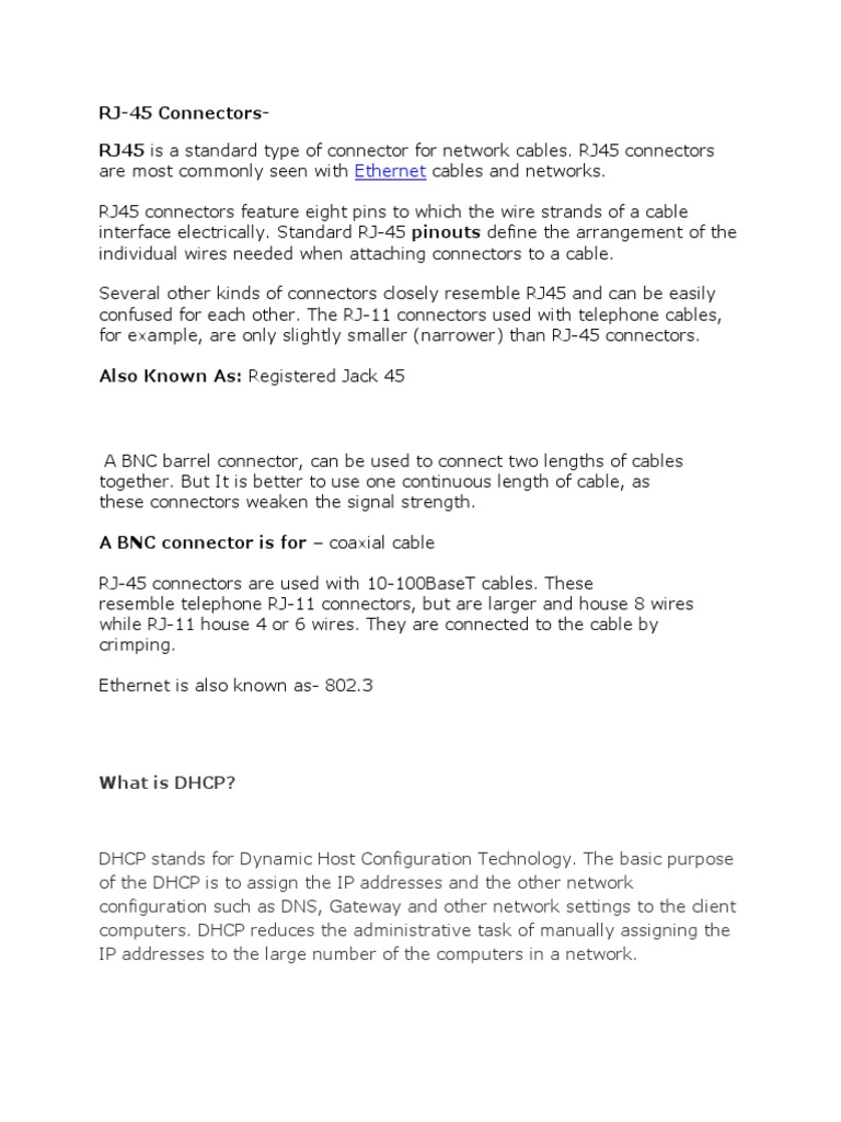 RJ-45 Connectors-RJ45 Is A Standard Type of Connector For Network ...