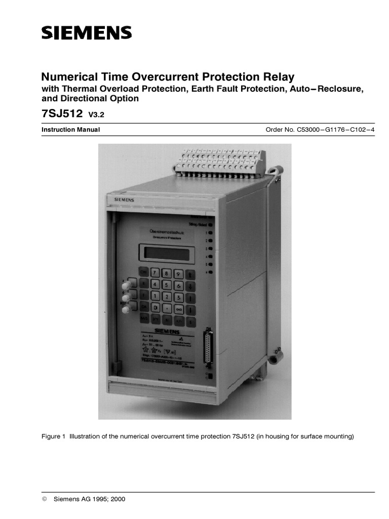7SJ512 Manual A4 V3.2 en | PDF