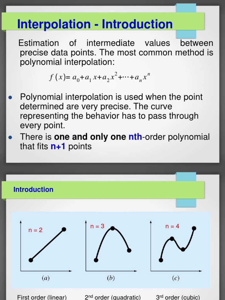 Interpolation | PDF | Spline (Mathematics) | Interpolation