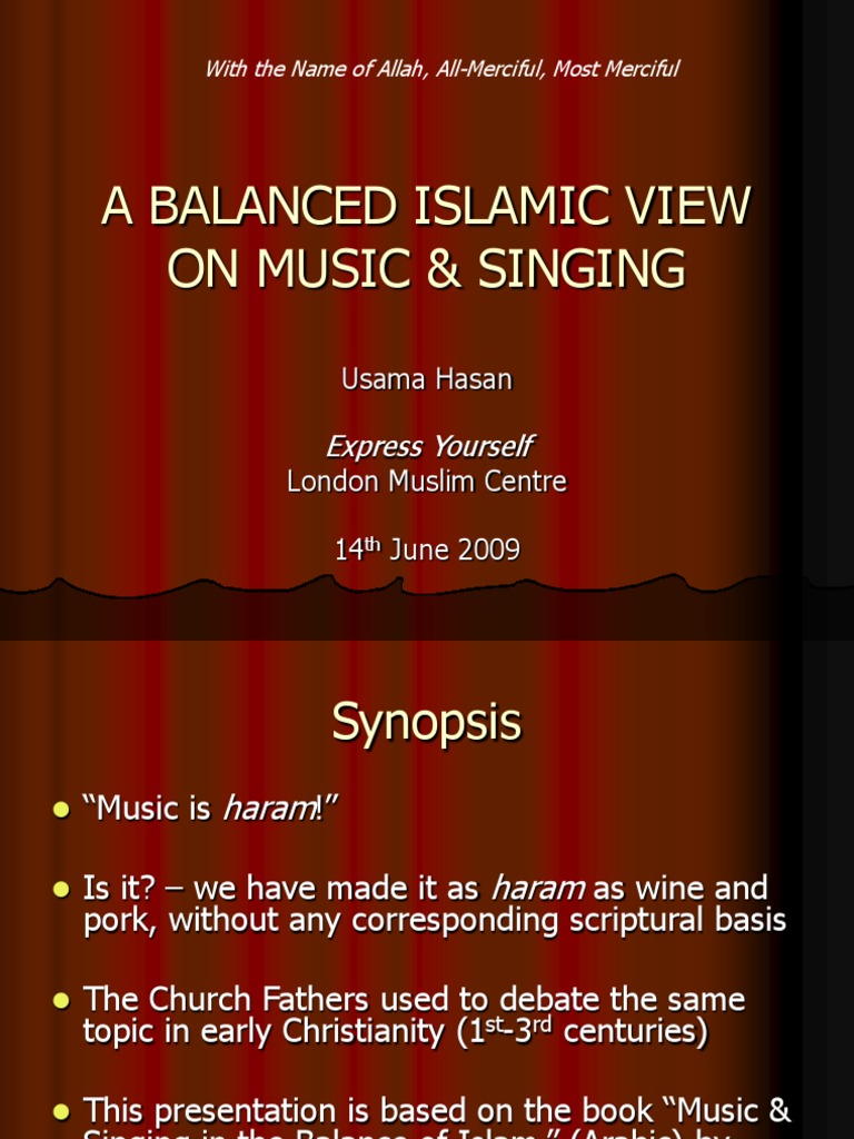 A Balanced Islamic View On Music and Singing | PDF | Hadith | Umar