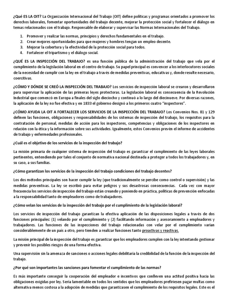 Qué ES LA OIT | PDF | Organización Internacional del Trabajo | Derecho laboral