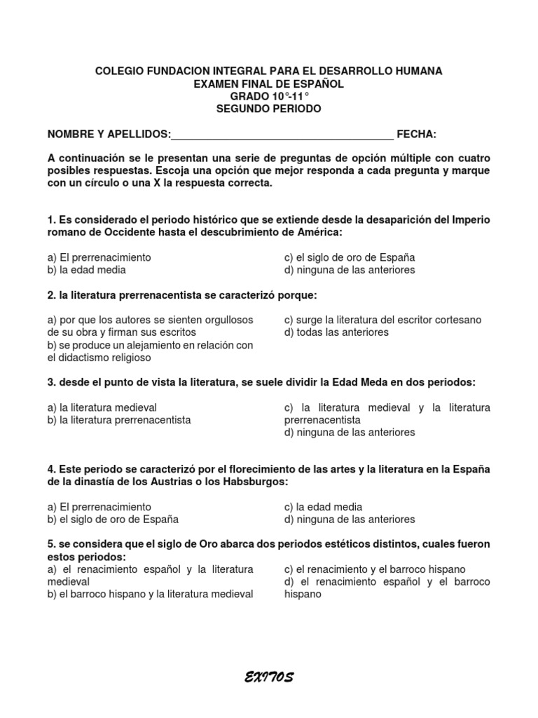 Exámenes Finales Grados 8°-11° | PDF | Edades medias | Párrafo