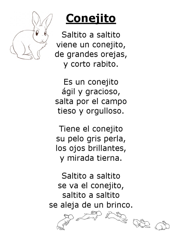 Conejito Poema | PDF