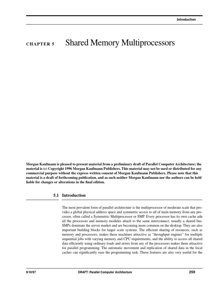 Chapter 5 - Shared Memory Multiprocessor | PDF | Cache (Computing) | Parallel Computing