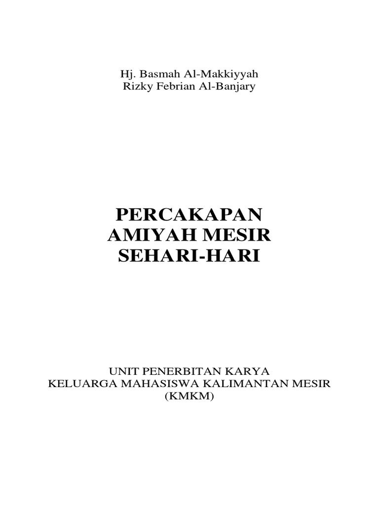 Bahasa Amiyah Mesir Fix | PDF
