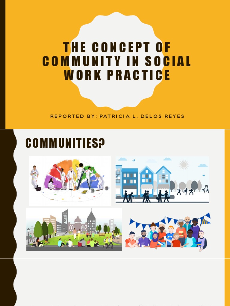 The Concept of Community in Social Work Practice: Reported By: Patricia ...