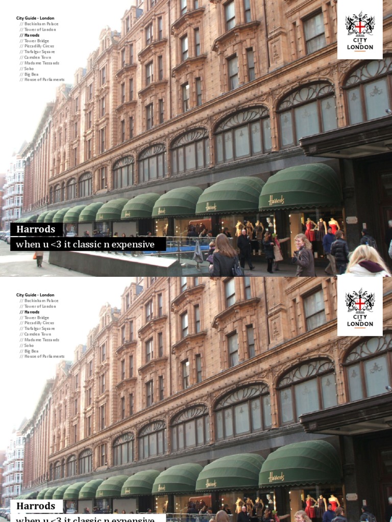 Harrods: When U 3 It Classic N Expensive | PDF