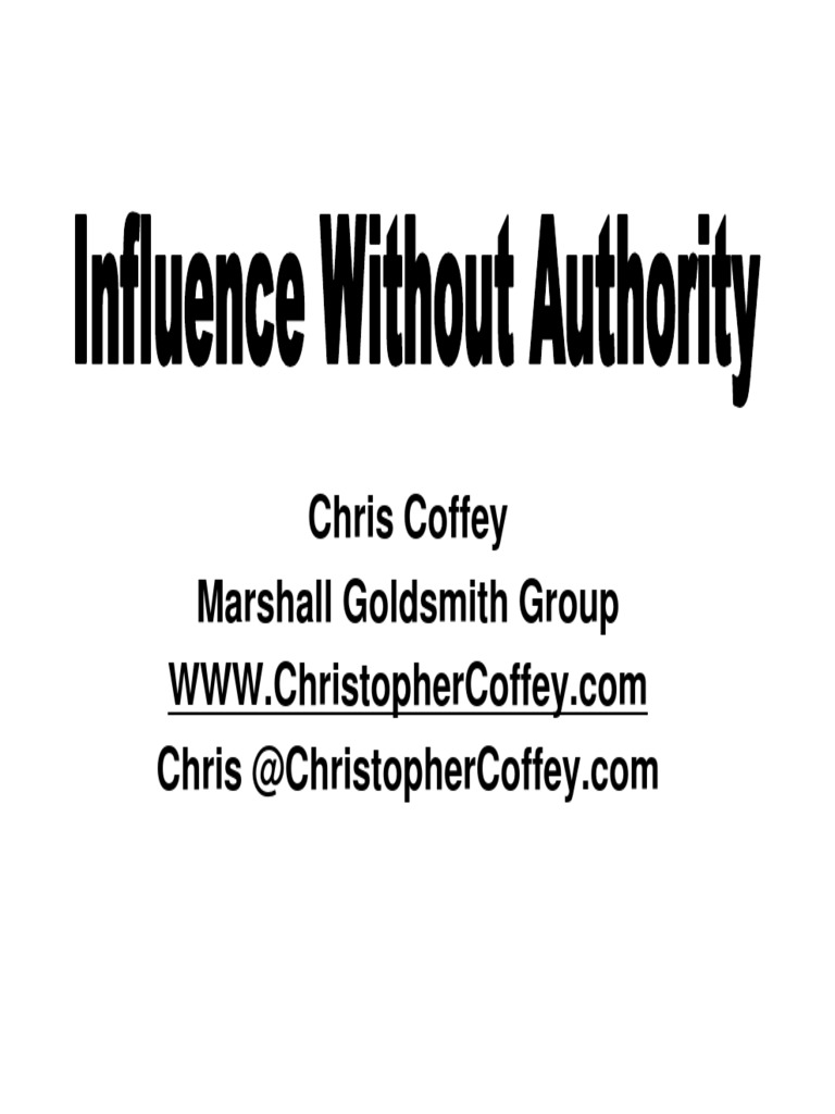 Influence Without Authority On Web Page | PDF | Self-Improvement