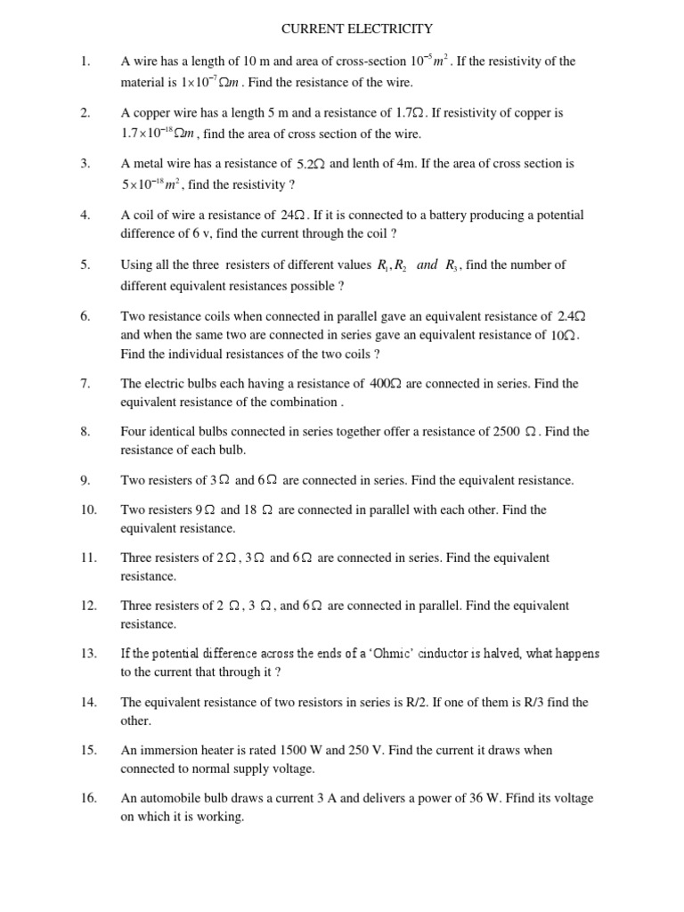 RR and R, Find The Number of | Download Free PDF | Series And Parallel ...