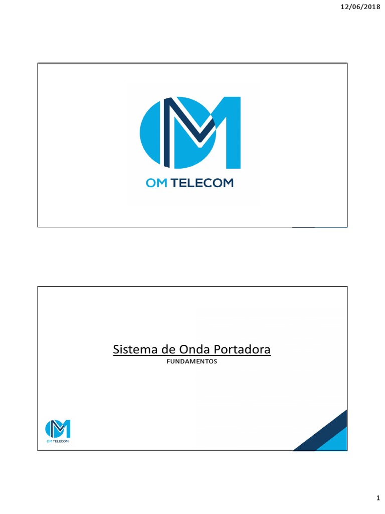 OM - Telecom - Sistema de Onda Portadora | PDF | Modulación | Filtro ...