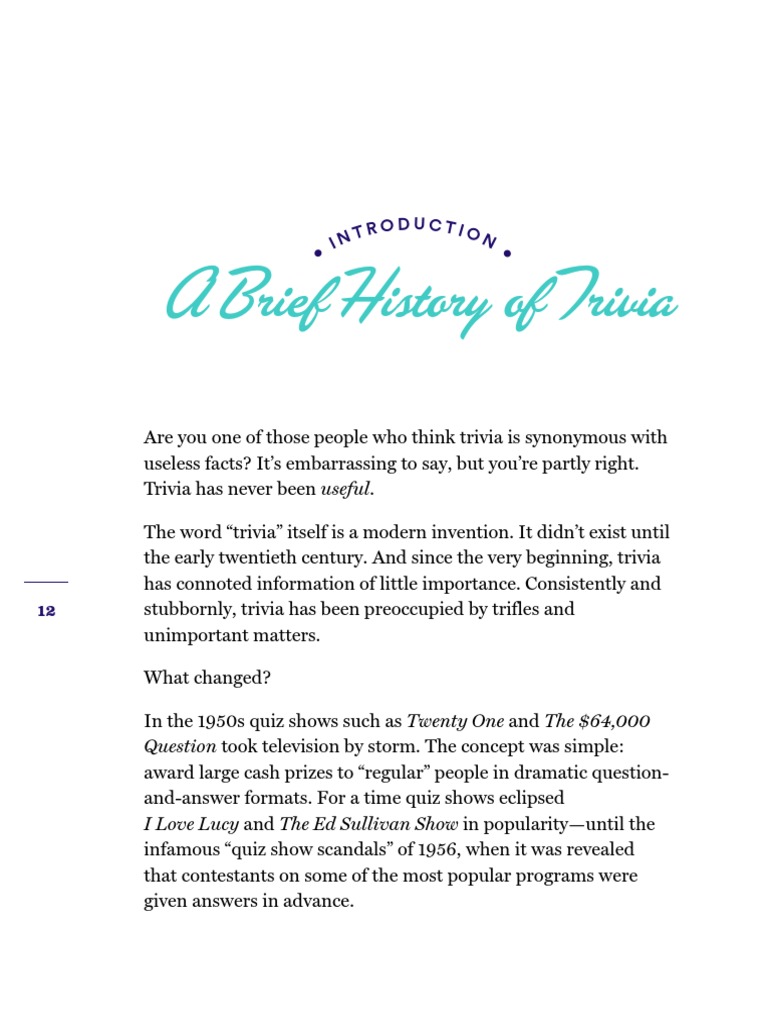 Ultimatebookoftrivia Preview | PDF | Leisure