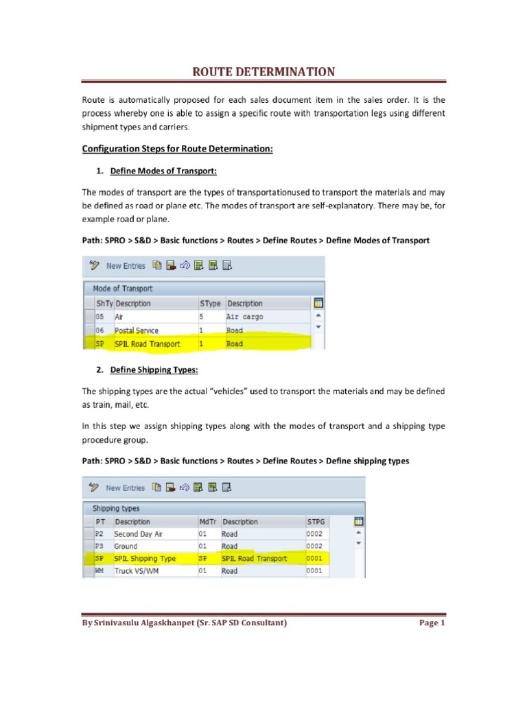 Route Determination | PDF
