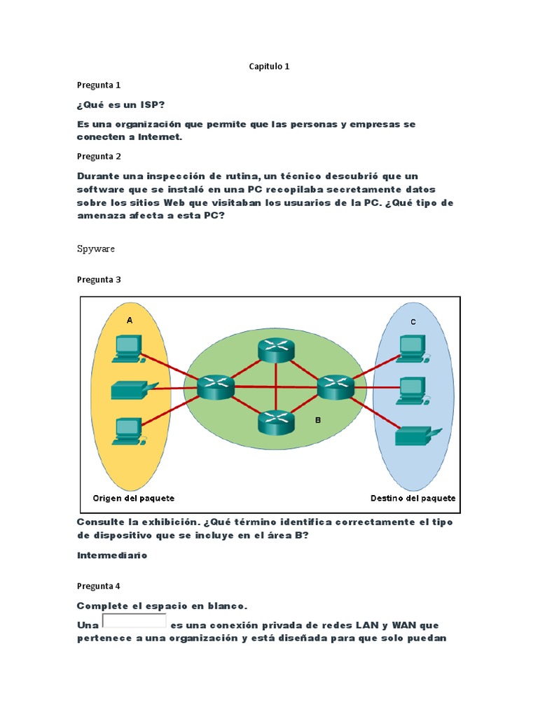 Capítulo 1: Introducción a conceptos básicos de redes | PDF | Red de área amplia | Red de ...