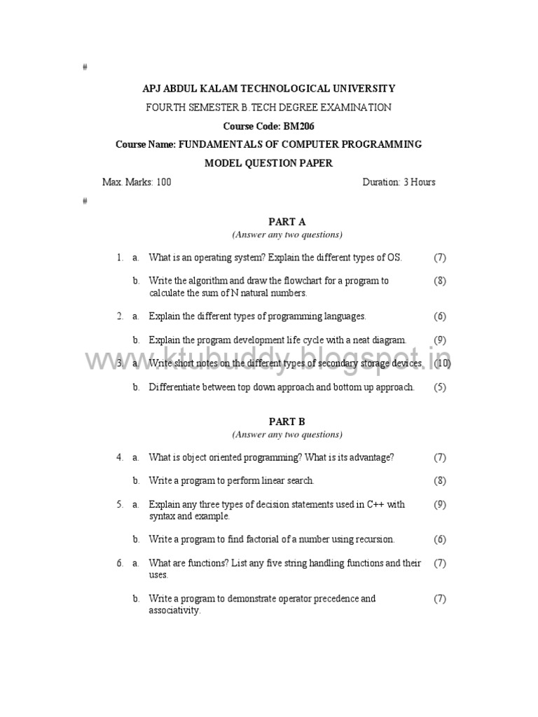 BM206FundamentalsofComputerProgramming Text Marked PDF | PDF | Subroutine | Computer Program