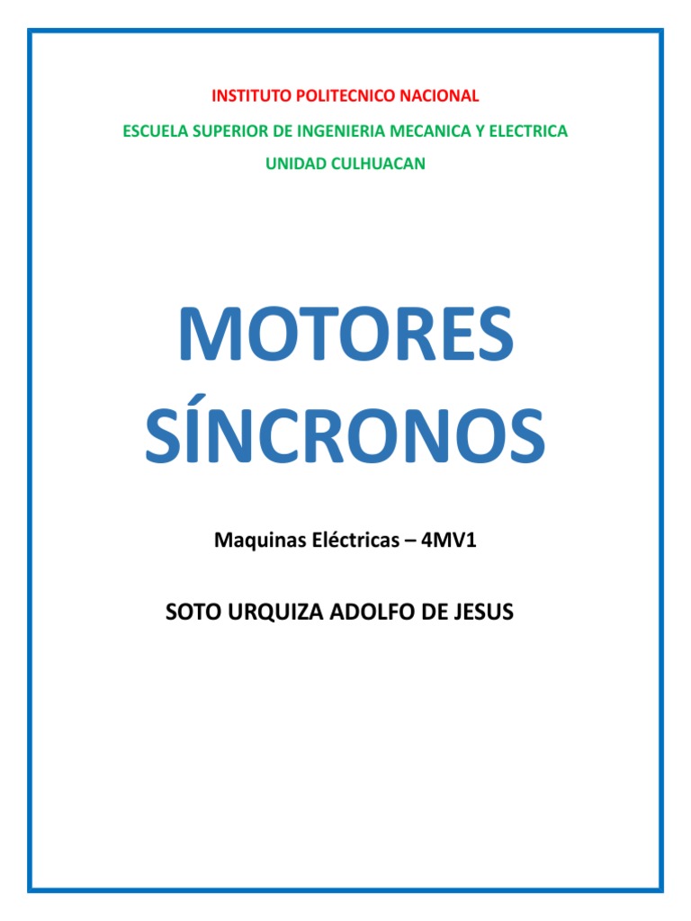 Motores Sincronos | PDF