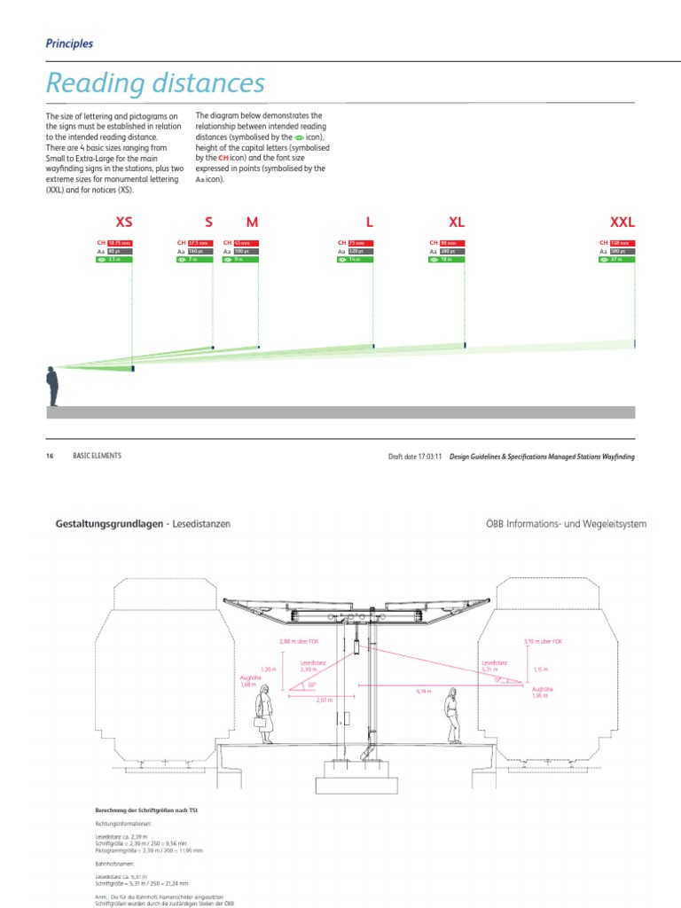 Reading Distances: XXL XL L M S XS | PDF | Infographics | Graphic Design
