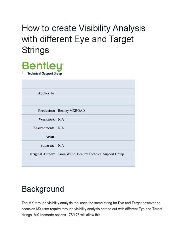 MXROAD Visibility Analysis Guide | PDF