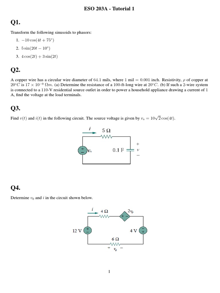 ESO 203A - Tutorial 1 | PDF