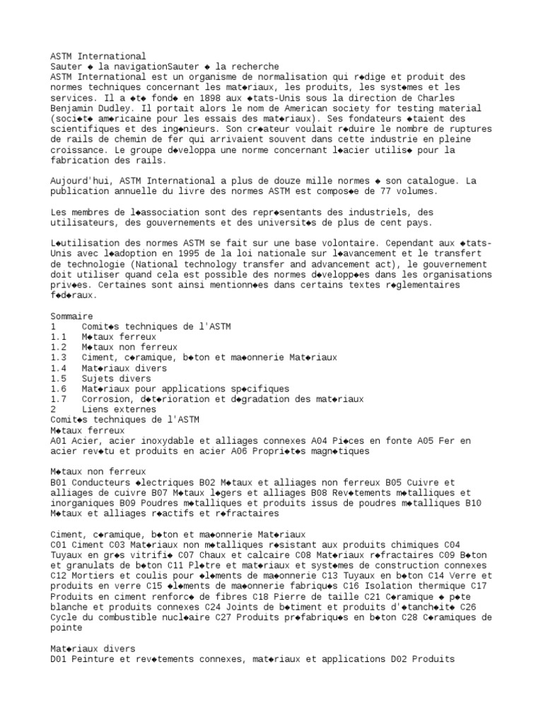 Normes ASTM : Guide et Classification | PDF | Génie du bâtiment | Matériaux