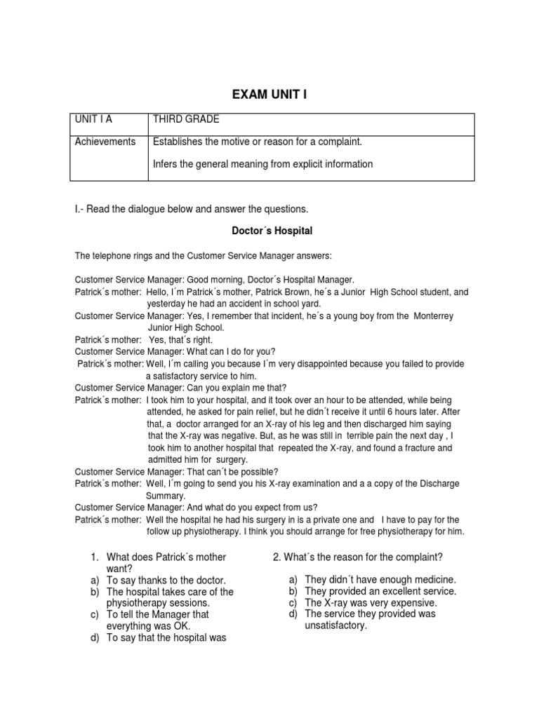 Exam Pisa Ingles3 | PDF | Diana | Soft Drink