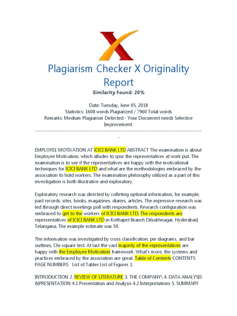 Plagiarism - Report | PDF | Motivation | Motivational