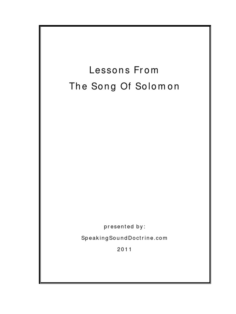 Song of Solomon | PDF | Song Of Songs | Bible